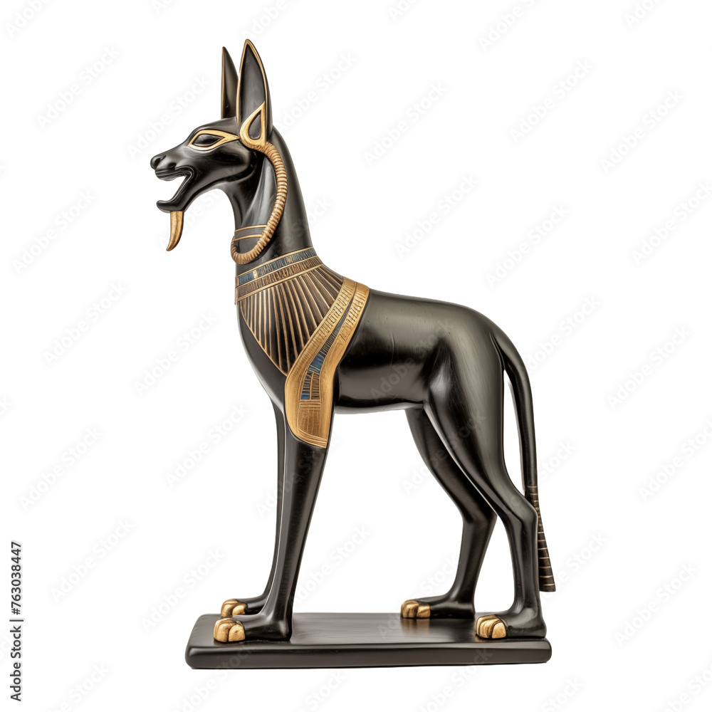 Statuette of Anubis - God of Death Isolated on White Background and ...