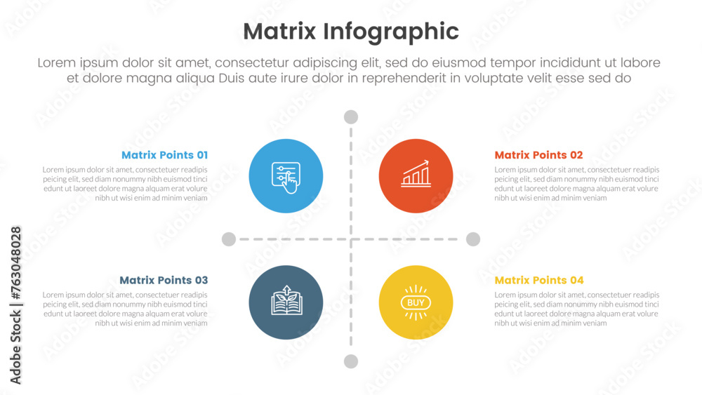 matrix structure model template for infographic template banner with ...