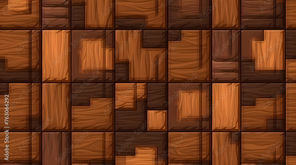 This pixel art background depicts an impressive wood pattern filled ...
