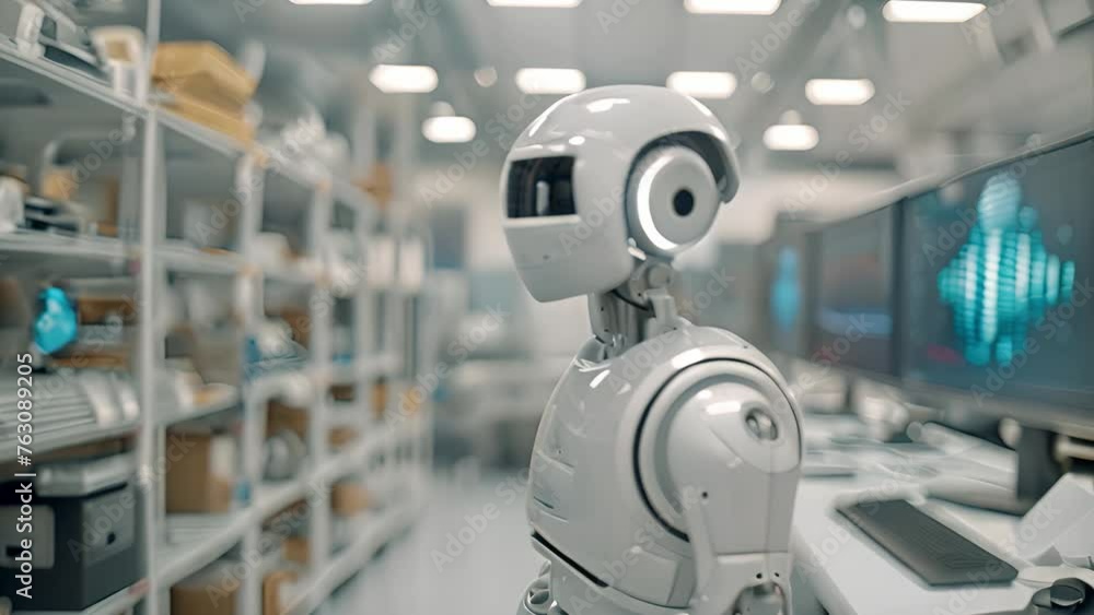 Futuristic android: Dynamic robotic animation in action. Stock Video ...