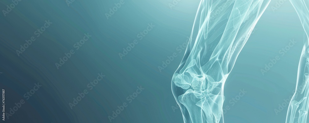 X-ray of a human leg, 3D render, medical advertisement banner, free ...