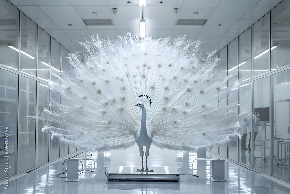Gargantuan Robot Peacock Forming in Cutting-Edge Laboratory Showcases ...