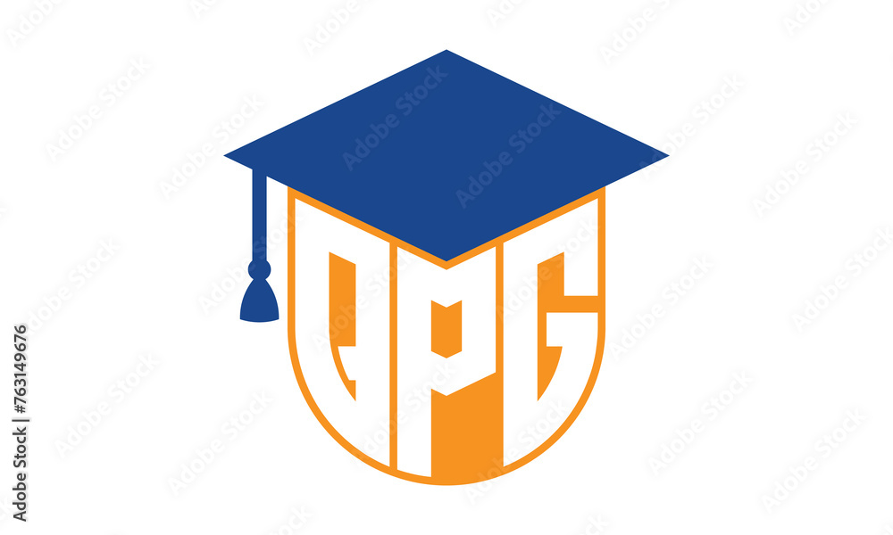 QPG initial letter academic logo design vector template. school college ...