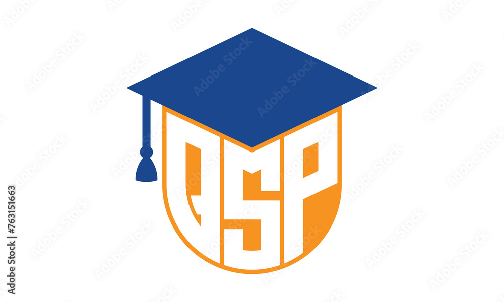 QSP initial letter academic logo design vector template. school college ...
