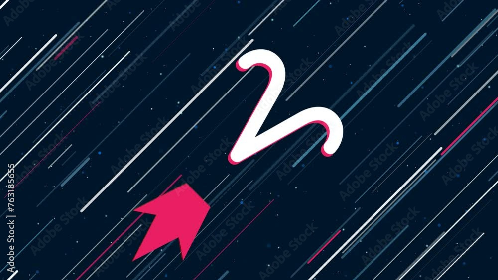 Zodiac aries symbol flies through the universe on a jet propulsion. The ...