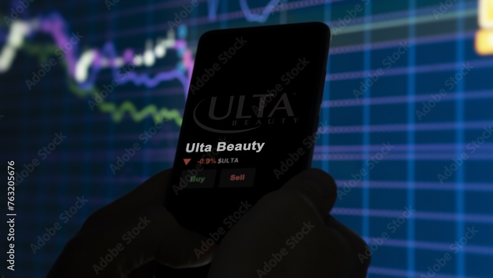January 15th 2024. The logo of Ulta Beauty on the screen of an exchange ...