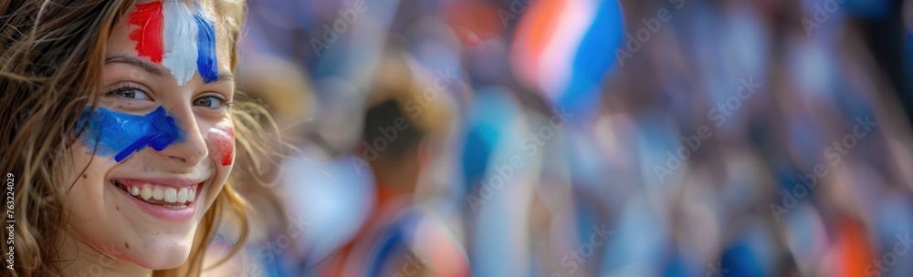 Olympic 2024 banner paris games concept outdoor event, cheerful ...