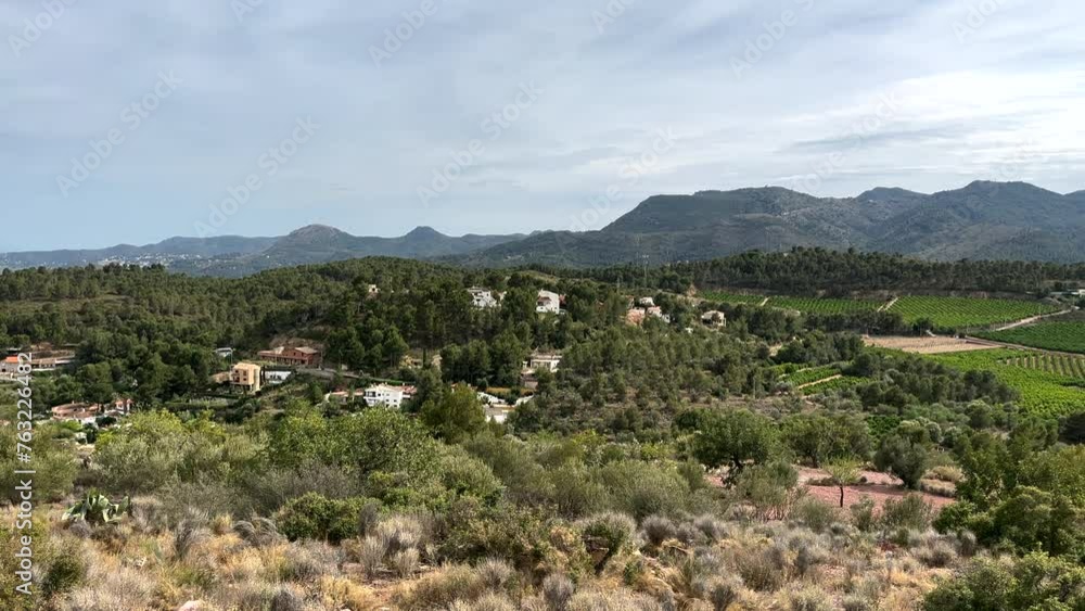 House in rural. Spain Village houses in Countryside. Rural landscape ...