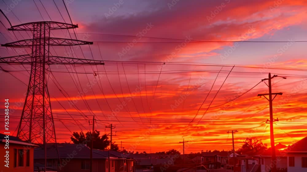 Video animation of vibrant colors of the sky create an atmospheric mood ...