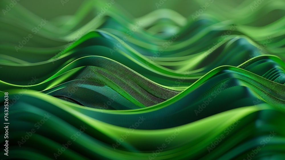 Abstract waves texture with bold neon green colors, creating an ...