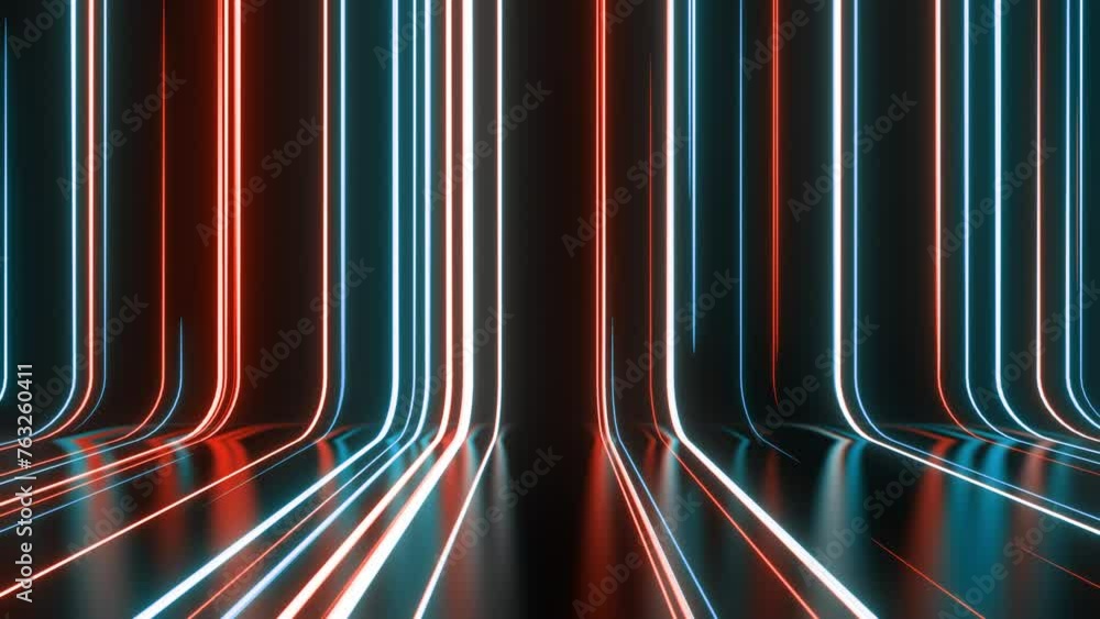 Falling Abstract Colorful Rain Streaks Looping Background. Colorful ...