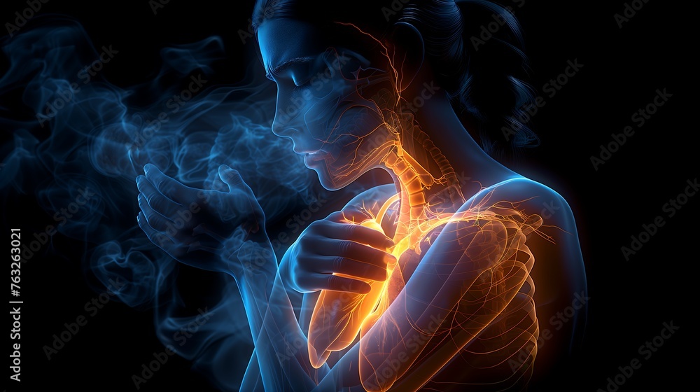 Illustration of a heart attack transparent background, in medical ...