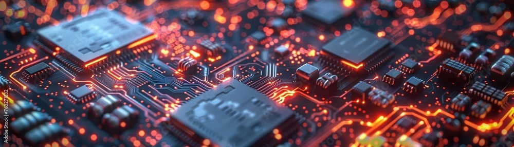 Zoom in on the microarchitecture of semiconductor chips, showcasing the ...