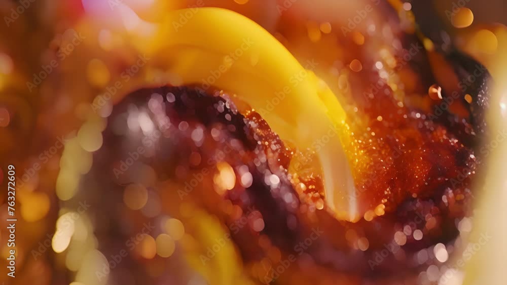 A detailed view of a colonoscopy image taken with advanced AI ...