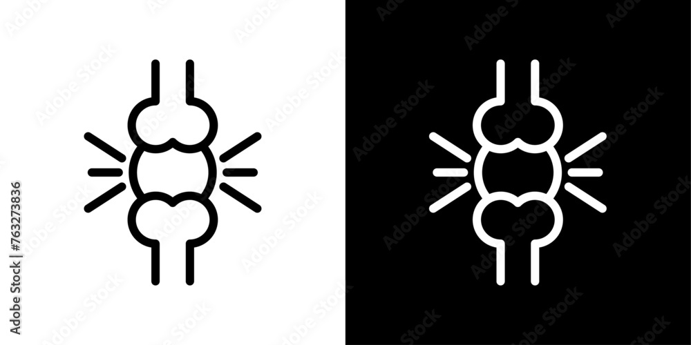 Spinal Disorder and Herniated Disc Icons. Back Health and Vertebral ...