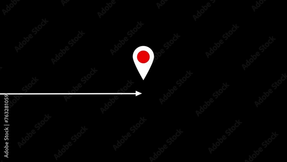 GPS location signal point and location tracking mark, location pointer ...
