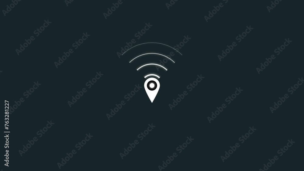 GPS location signal point and location tracking mark, location pointer ...
