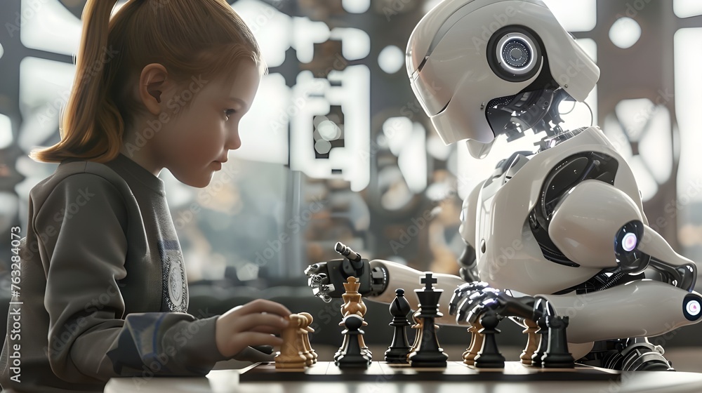 The girl finds in the cybernetic robot not just a playing partner, but ...
