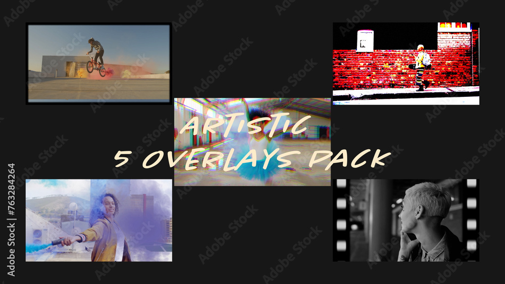 Artistic Overlay Pack Vol3 Stock Template | Adobe Stock