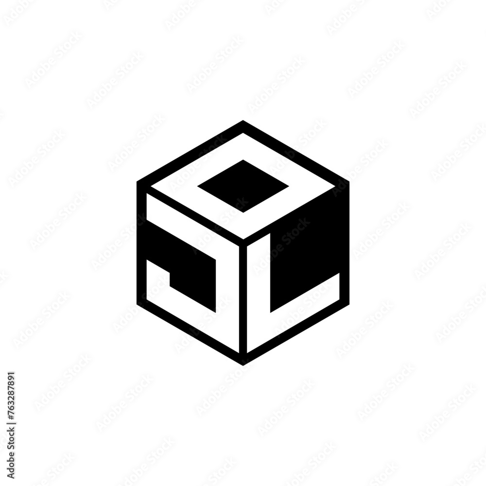 JLD letter logo design with white background in illustrator, cube logo ...