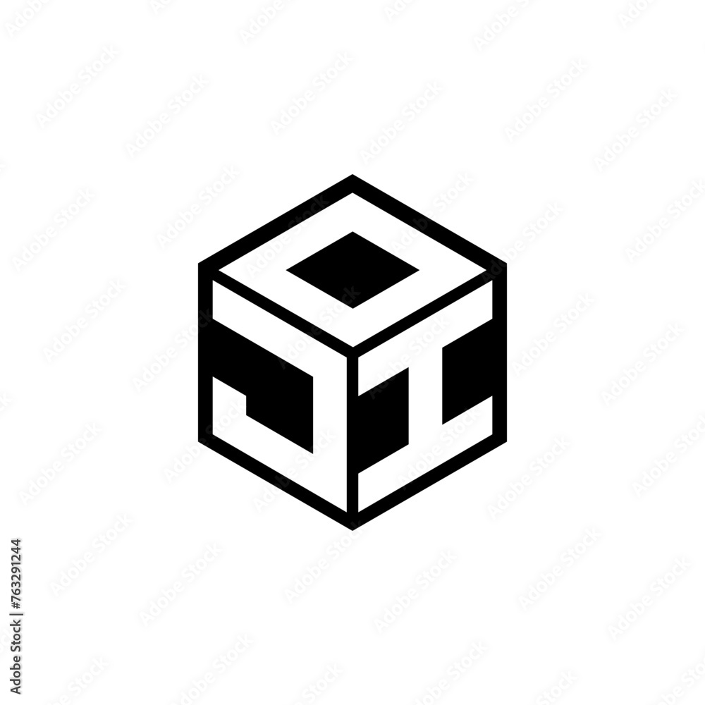 JID letter logo design with white background in illustrator, cube logo ...