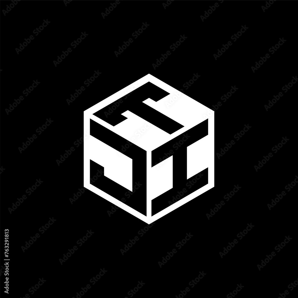JIT letter logo design with black background in illustrator, cube logo ...