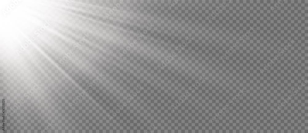 Light Vector with Sun Glare. Sun, Sunrays, and Glare in PNG Format ...