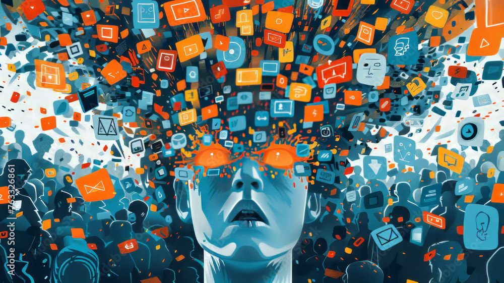 Digital saturation: Portray the overwhelming influx of data and ...