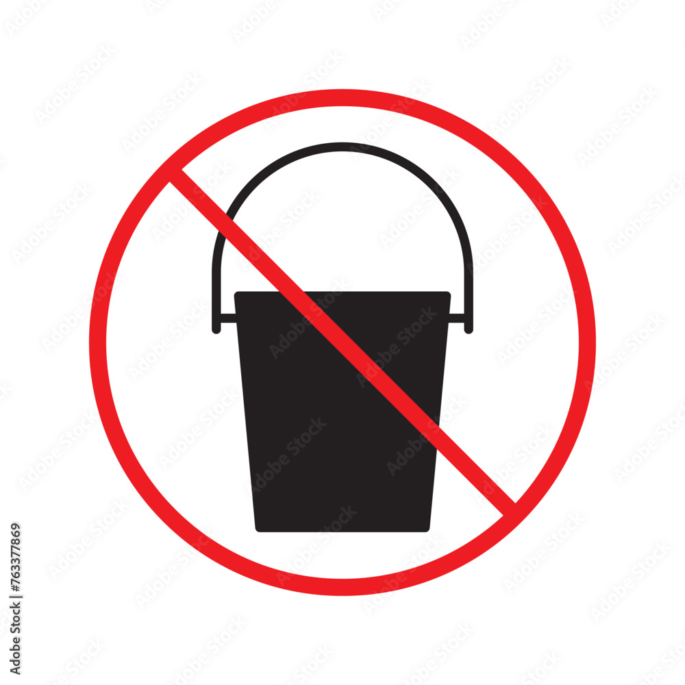 Do not use bucket vector icon. Bucket flat sign design. Bucket symbol ...