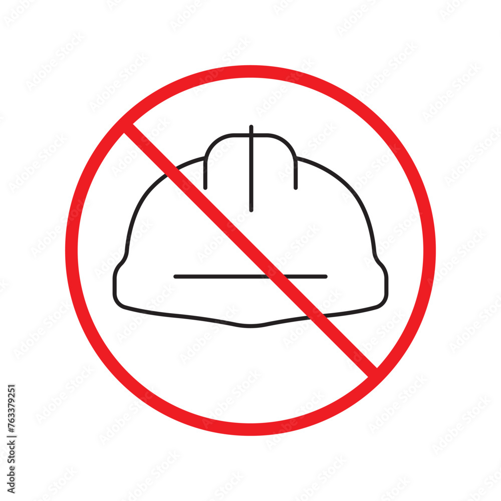 Do not use construction helmet icon. Worker engineer helmet flat sign ...