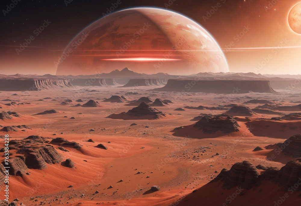 Terraforming, long-term colonization of Mars, process of planetary ...