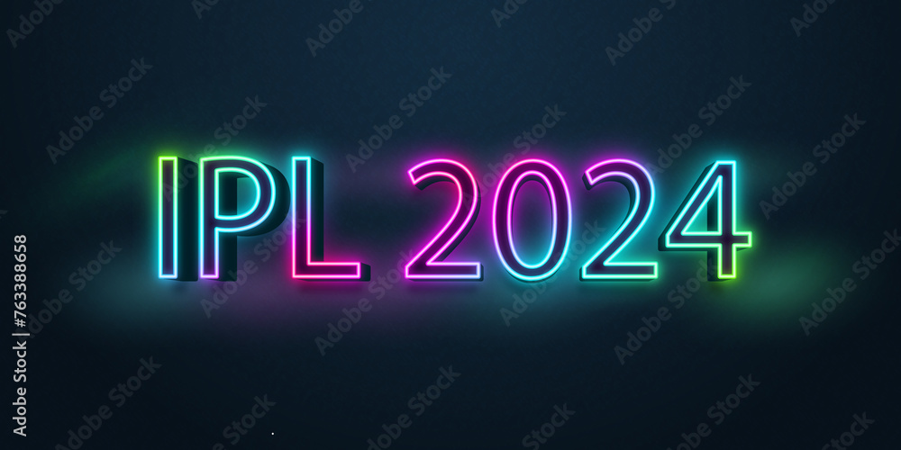 Editable ipl 2024 text effect neon, 3d glow and esport font style Stock ...