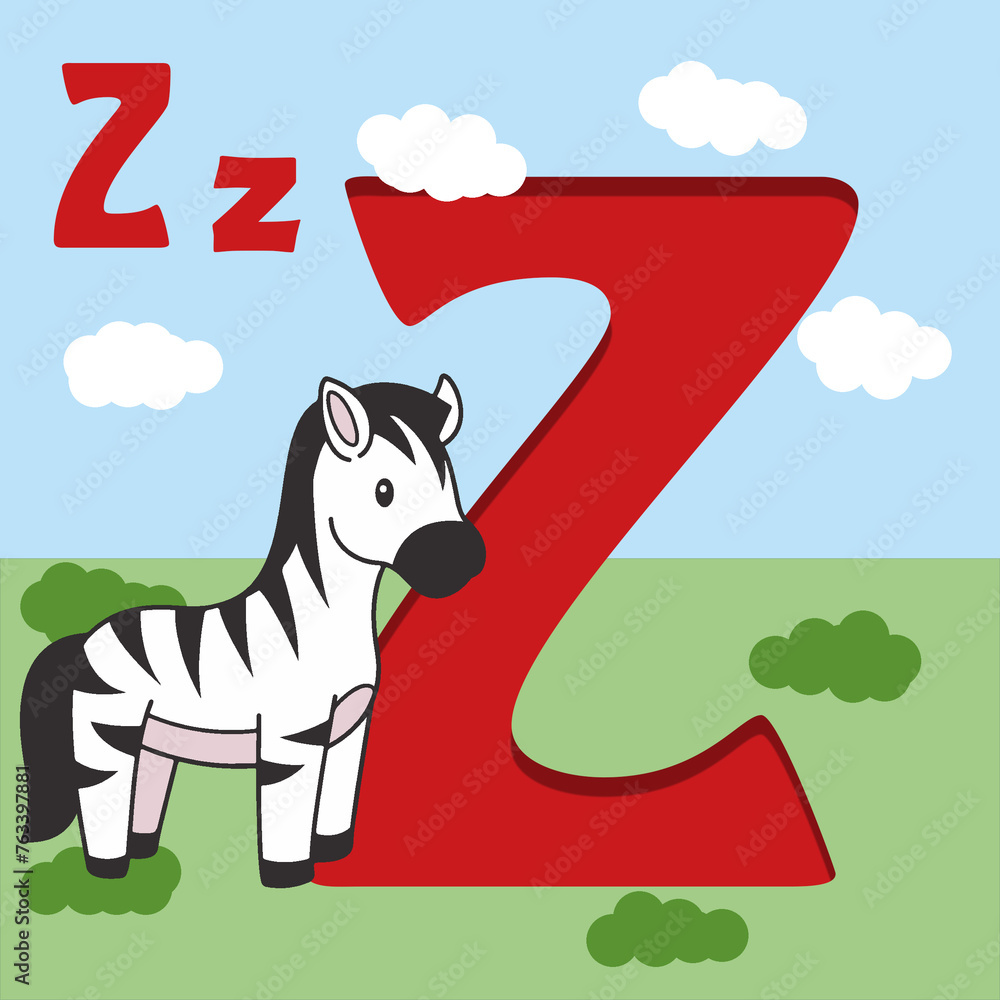 Z for zebra ABC to Z,Colorful Animals alphabet z is for zebra. Alphabet ...