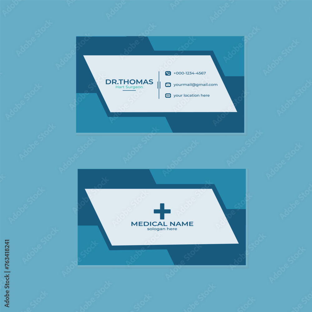 medical visiting card template, business card template, vector design ...