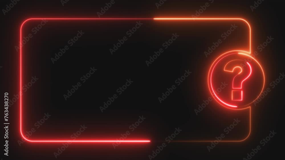 Question Mark frame Motion Element transparent background animation ...