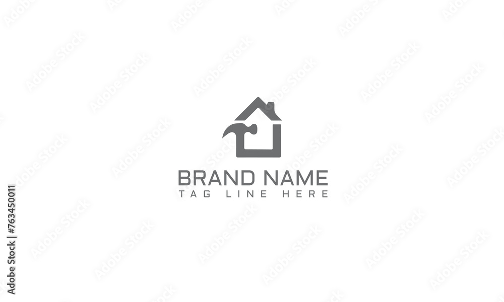 Collection of the hand drawn home, house logos, icons, gardens and ...