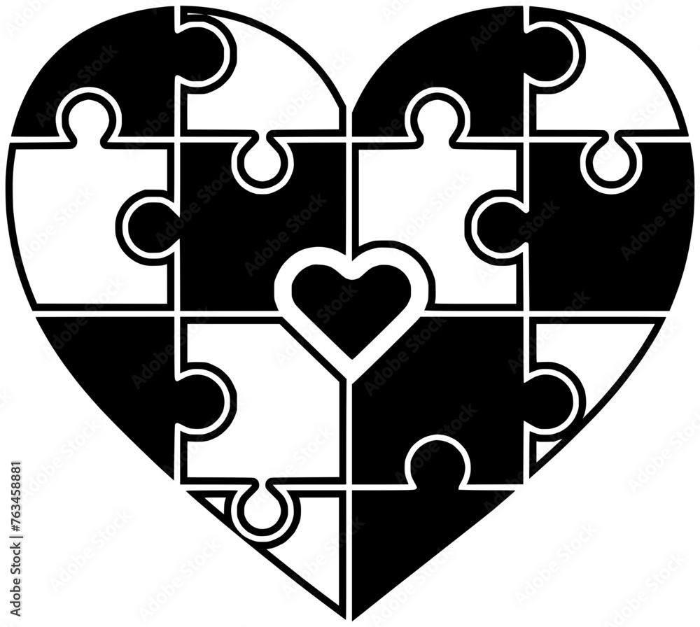 education illustration puzzle silhouette autistic logo autism icon ...