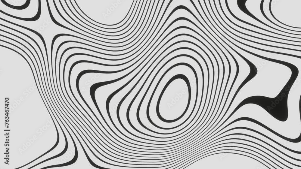 3d black and white abstract wallpaper. Outline Topographic geography ...