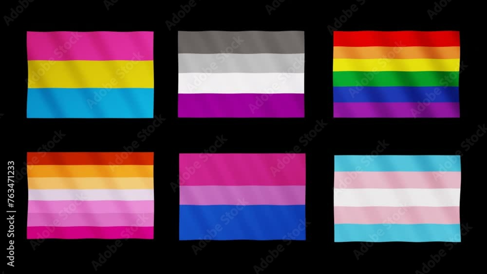 3d Rainbow LGBT set 6 pride flag. Lesbian Gay LGBT+, LGBTQIA ... 3d Rainbow LGBT set 6 pride flag. Lesbian Gay LGBT+, LGBTQIA ...