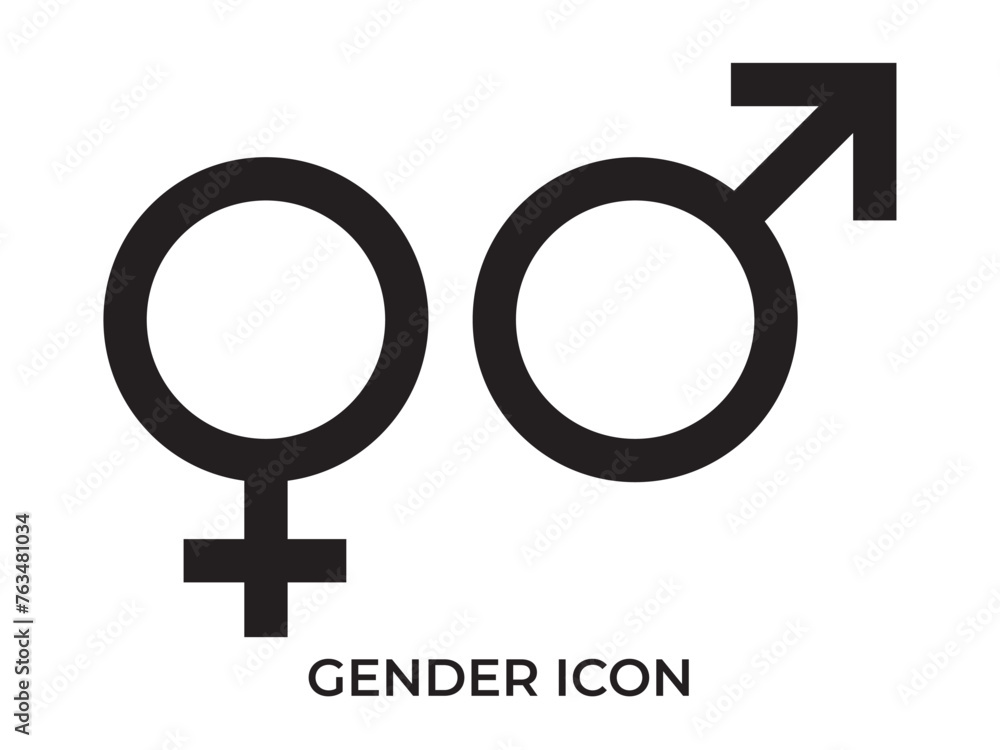 Gender identity symbols. Icons Geschlechter Schwarz. The sign of a ...