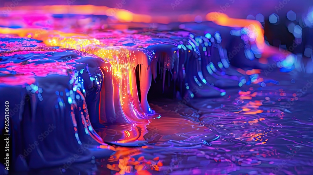 A futuristic neon paint that changes color based on temperature and ...