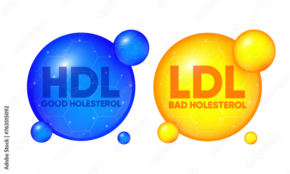 Good HDL and Bad LDL cholesterol. High-density and low-density ...