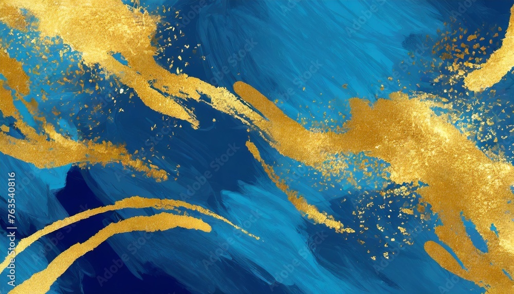 abstract blue gold background abstract blue texture with gold splash ...