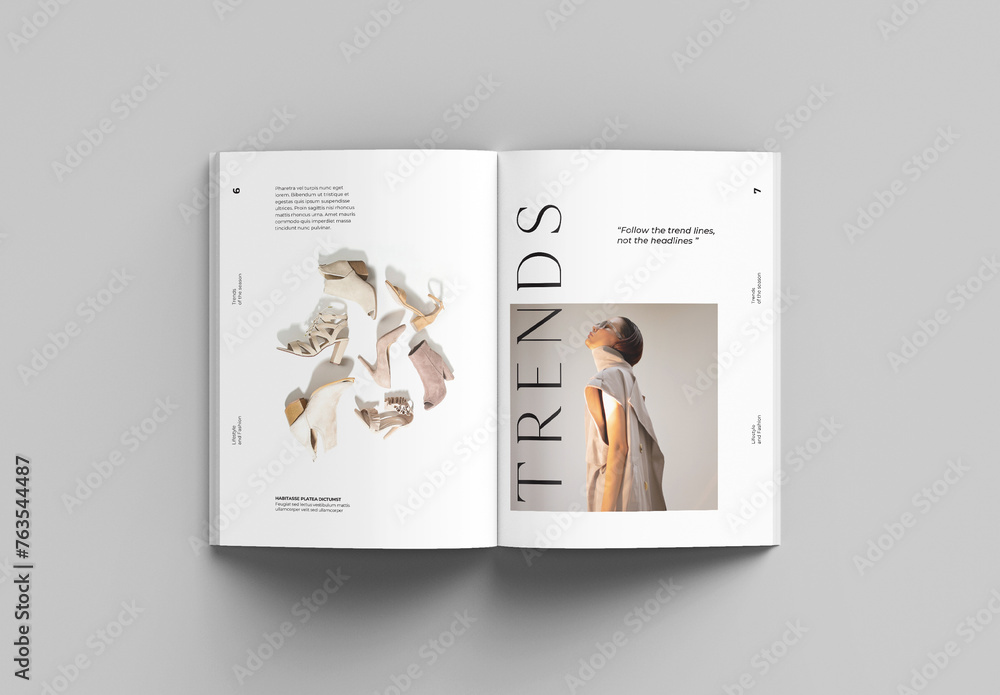 A4 Open Magazine Mockup Stock Template | Adobe Stock