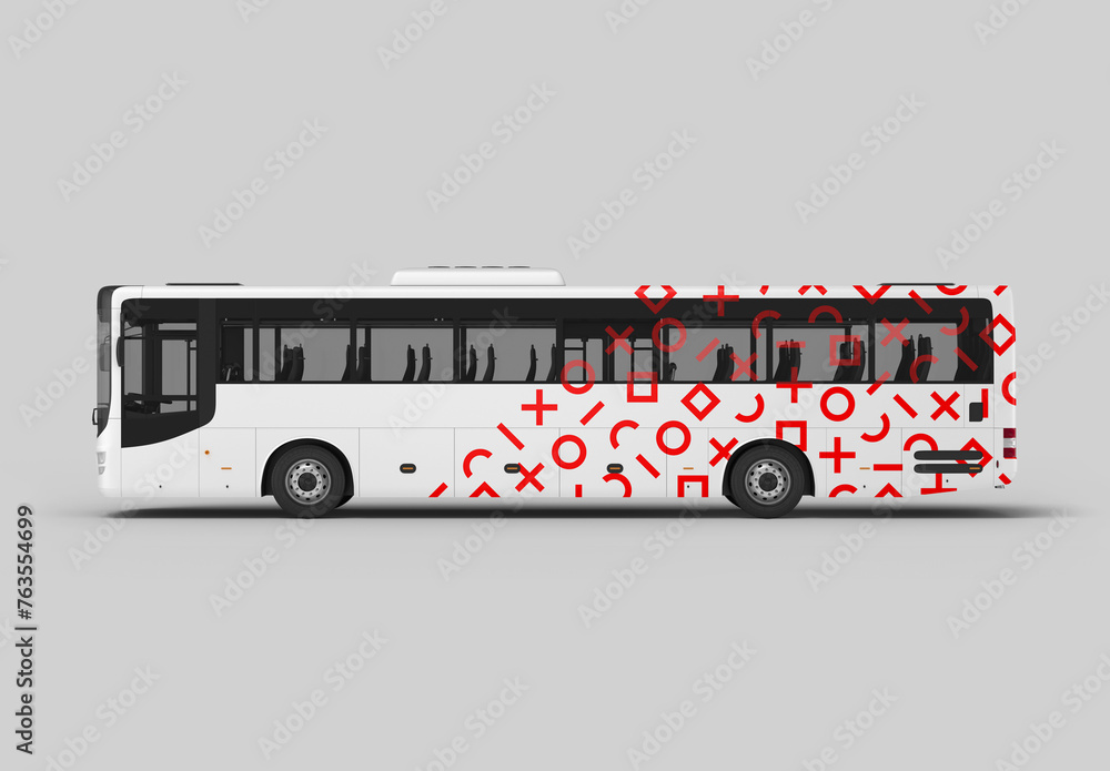 Public Transport Bus Mockup Stock Template | Adobe Stock