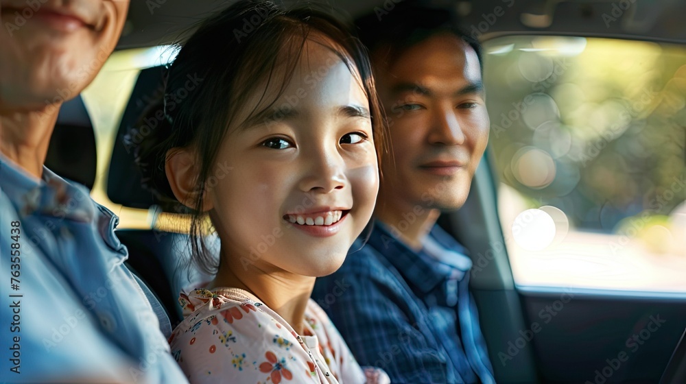 The moment the family sits in the car, natural interactions and ...