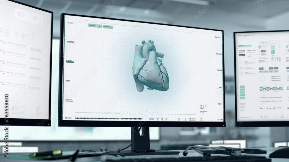 Analysing the patients heart at the medical laboratory. Medical ...