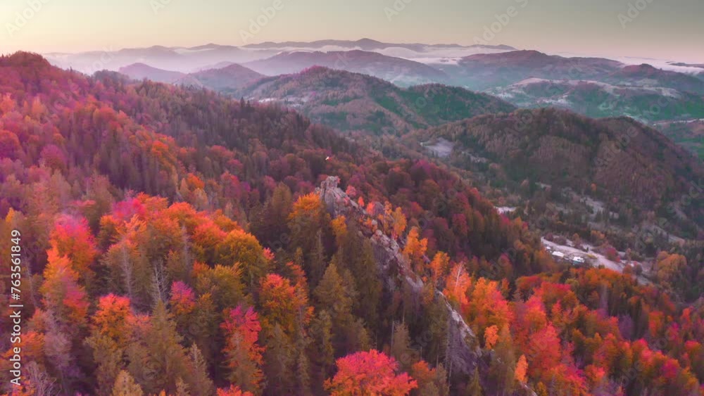 highland, kosiv, rocks, sokilsky, ukraine, drone, bird's eye view ...