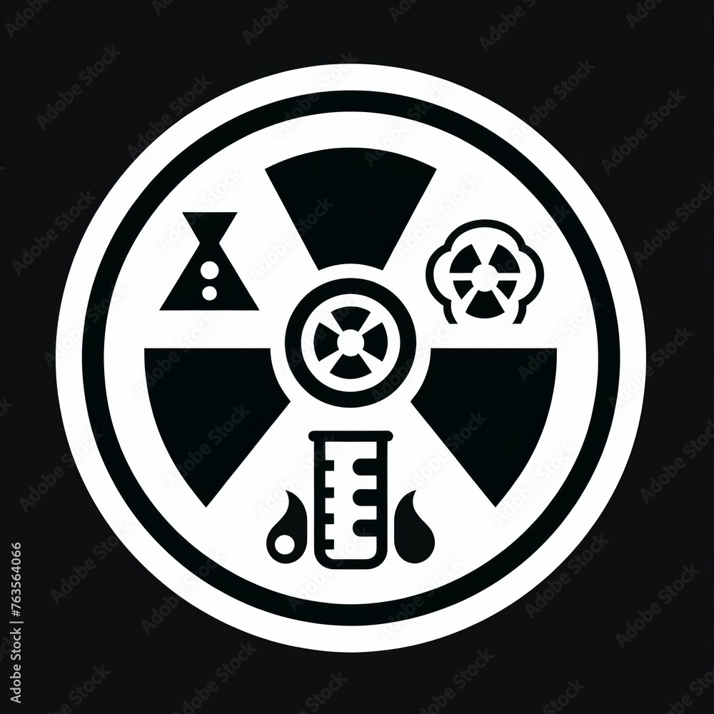 A simple yet striking design combining multiple hazard symbols ...