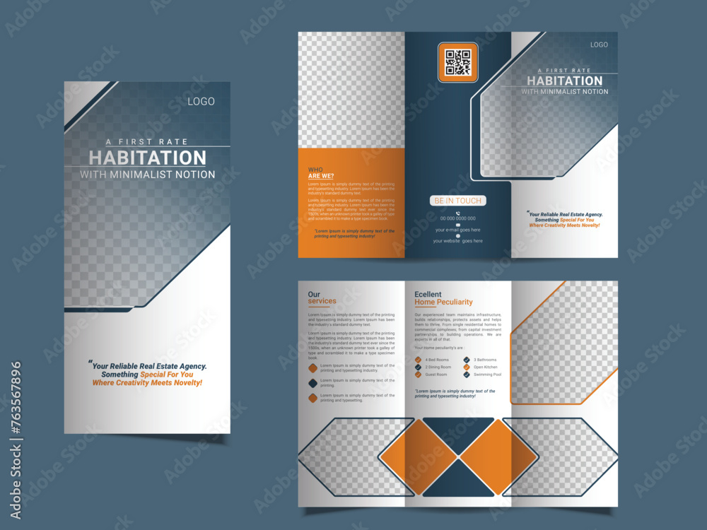 Business Brochure Template in Tri Fold Layout. Modern, Creative and ...